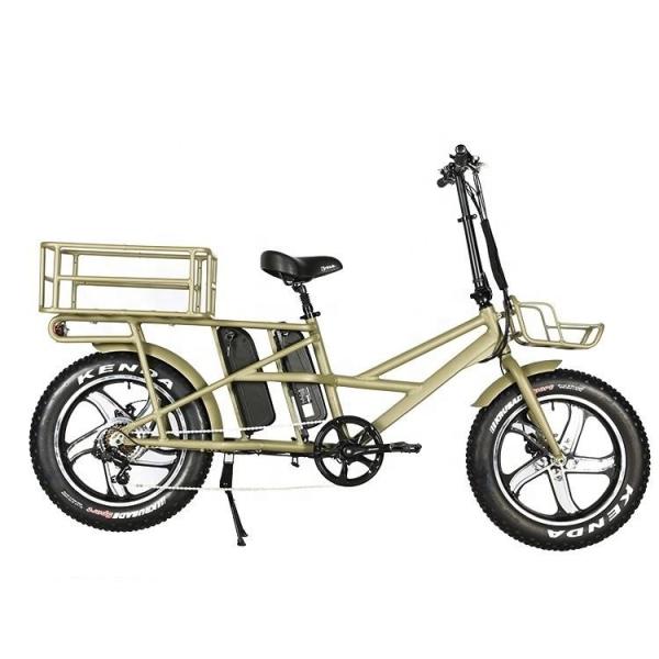 Quality Long Range 48V 500W Electric Cargo Bike With Colorful LCD Display And Tires for sale