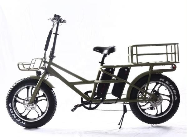 Quality Long Range 48V 500W Electric Cargo Bike With Colorful LCD Display And Tires for sale