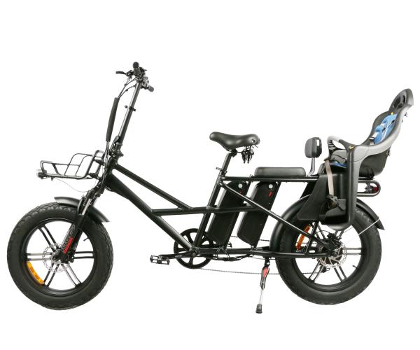 Quality 500W Electric Cargo Bicycle Dual 13Ah Lithium Battery 20 Inch Electric Cargo Fat for sale