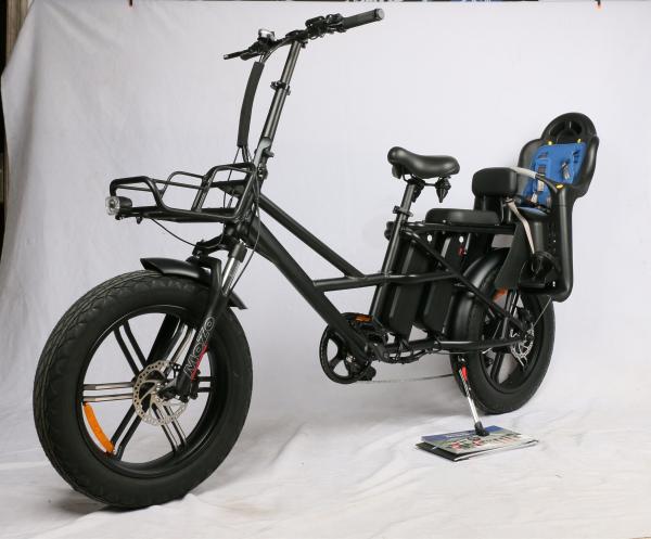 Quality 500W Electric Cargo Bicycle Dual 13Ah Lithium Battery 20 Inch Electric Cargo Fat for sale