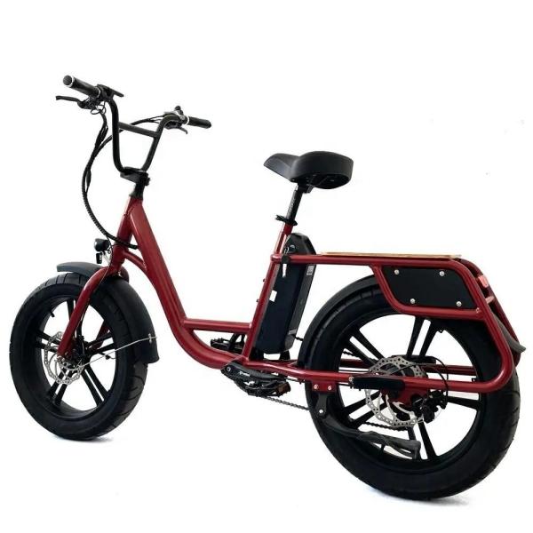 Quality Rear Hub Motor Electric Cargo Bike 24 Inch Fat Tire Cargo Ebike 7 Speed 48V 500W for sale