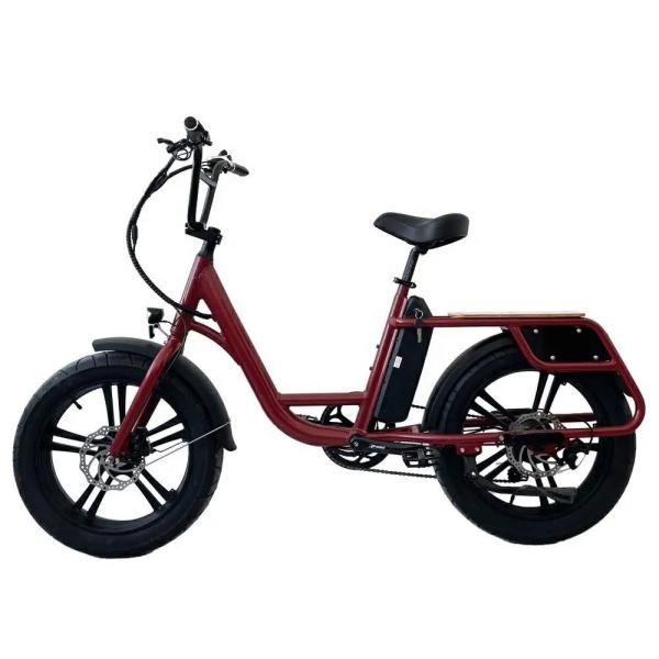 Quality Rear Hub Motor Electric Cargo Bike 24 Inch Fat Tire Cargo Ebike 7 Speed 48V 500W for sale