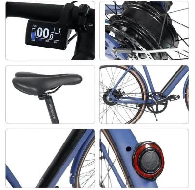 Cina 36V 250W Electric Road Bike Single Speed Belt Drive 700C City E Bike in vendita