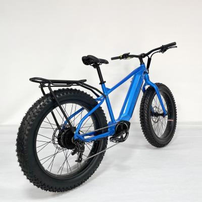 China 48V 17.5Ah 26*4.5 Fat Tire Snow Ebike Electric Mountain Bike 48V 1000W Ebike Hydraulic Disc Brake Ebike Te koop
