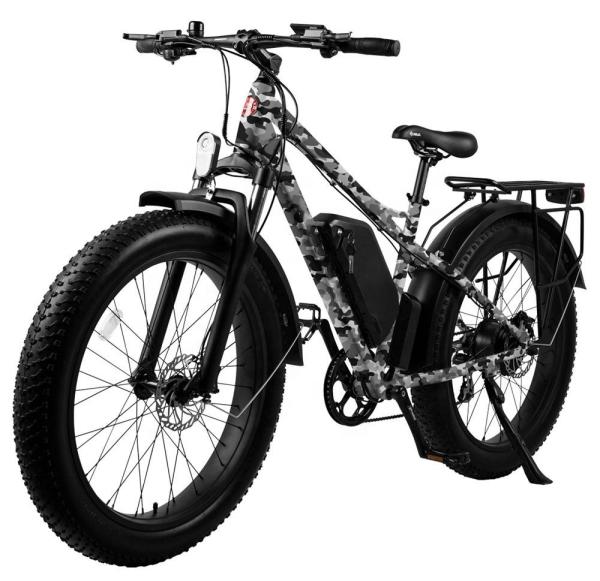 Quality 26 Inch Fat Tire Electric Mountain Bike Electric Hybrid Bike 60V 500W Long Range Motor Ebike Front Suspension Ebike for sale