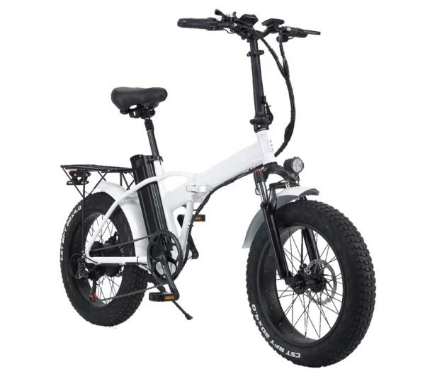Quality 20 Inch Fat Tire Electric Folding Bike Long Range 500W Motor Ebike 15Ah Ebike for sale