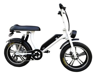 China 20 Inch Step Thru Fat Tire Electric City Bike Full Suspension 48V 500W 750W Electric Bicycle Electric Fat Bike for sale