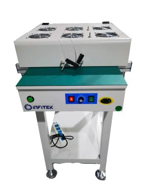 Cina Lo SpA controlla l'attrezzatura dell'assemblea del PWB su misura gomma del trasportatore ESD di SMT dopo il forno di riflusso in vendita