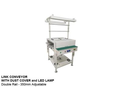 Cina Raffreddamento del trasportatore SMT a doppia rotaia da 350 mm con copertura antipolvere e luce a LED in vendita