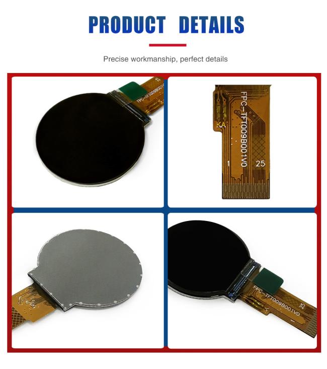 Round LCD display side view