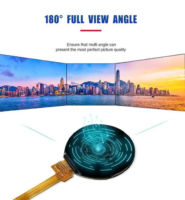 Circular TFT LCD module technical diagram