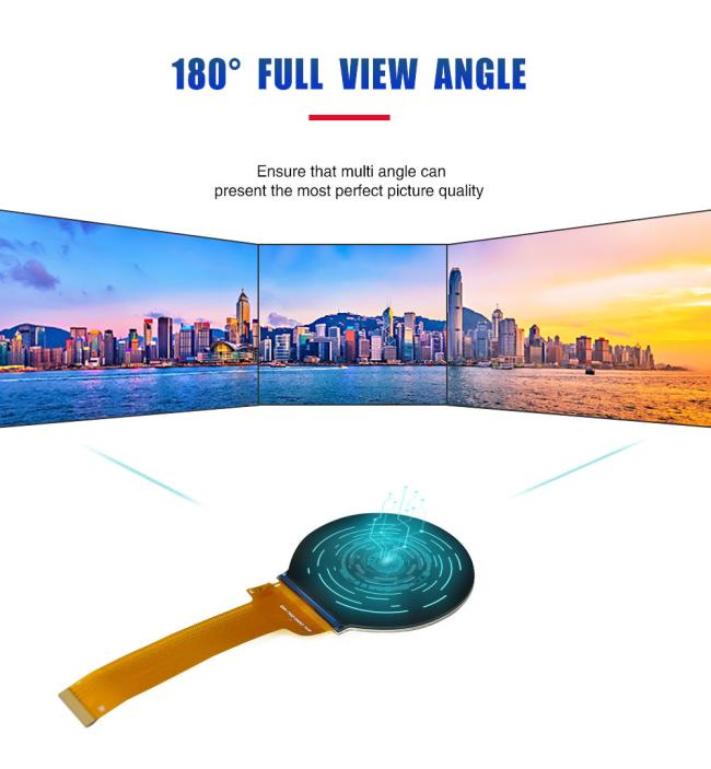 Close-up of circular display components