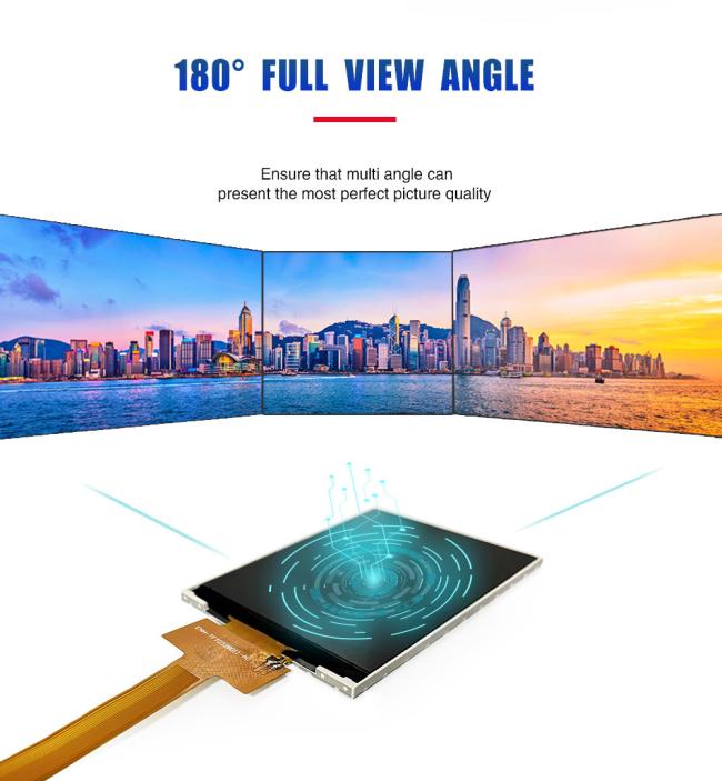 TFT LCD module close-up showing pixel structure