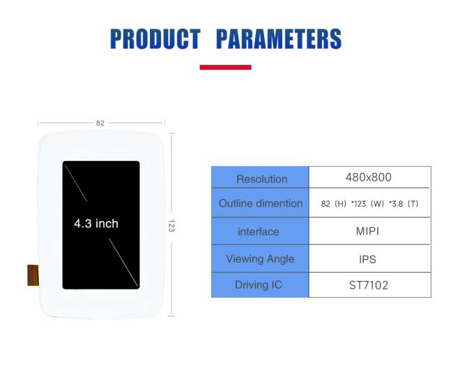 4.3 Inch TFT LCD Module close-up