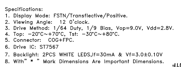 LCD Module technical diagram