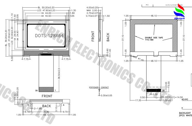 LCD module close-up view