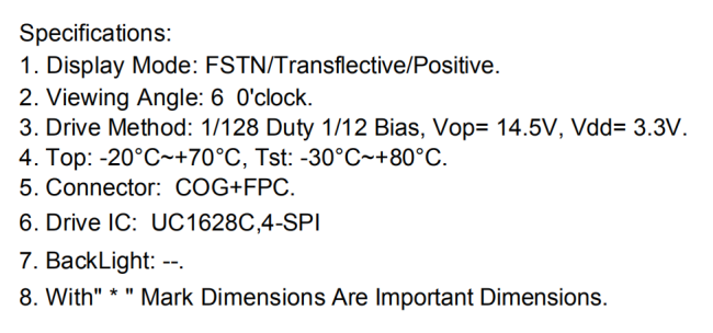 Connection diagram of LCD module