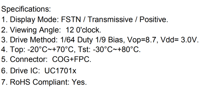 Connection diagram of LCD module