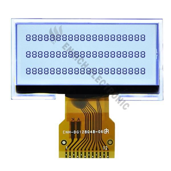 Quality 128x48 Graphic LCD Display 6 0'Clcok FSTN COG For Industrial Control for sale