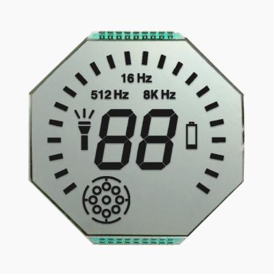 China Pin Connection HTN Reflective Segment LCD Circular Fascia Gun Display 1 4 Duty 1 3 Bias 6 O Clock View for sale
