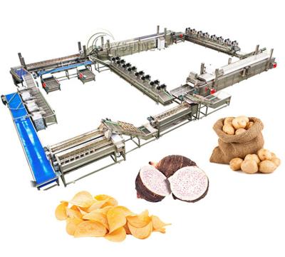 China Potato Chips Thickness 1-2mm French Fries Production Line for Frozen Fries Processing for sale