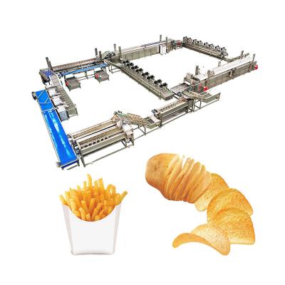 China 50-500kg/H Automatic Potato Peeler Machine Plantain Chips Cutter And Banana Chips Slicer for sale