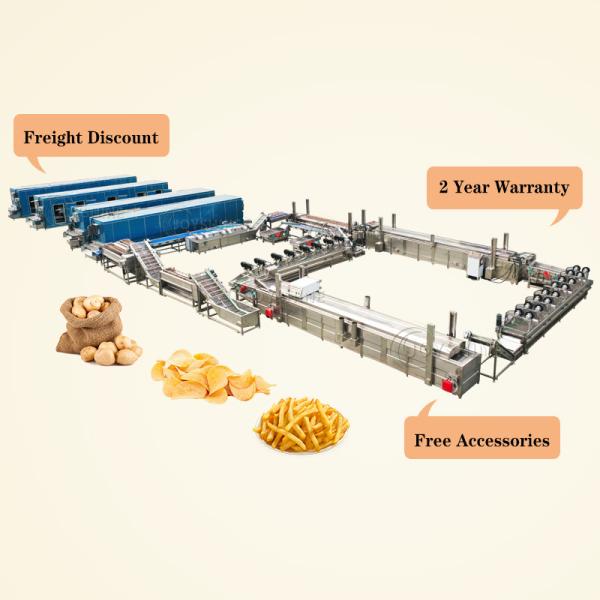 Quality Fully Automatic Potato Chips French Fries Production Line for Snack Food Industry for sale