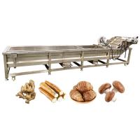China 25kw Fully Automatic Multifunctional Ultrasonic Vegetable Bubble Washing Machine for sale