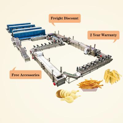 China Full Automatic Frozen Potato French Fries Making Machine for Dairy Products Production for sale