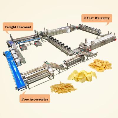 China Fully Automatic Industrial Frozen French Fries Production Line for Custom Requirements for sale