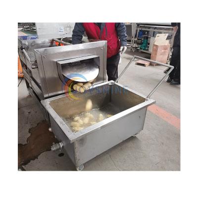 China Large Capacity Brush Type Cassava Carrot Fresh Ginger Automatic Potato Peelers for sale