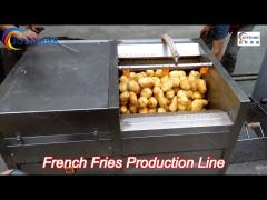 Linea di produzione semiautomatica di patatine fritte congelate per un facile funzionamento e manutenzione