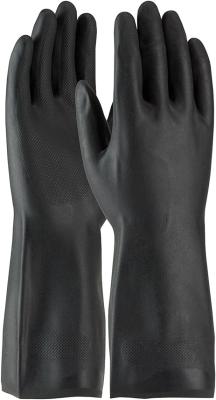 China 22 Mil Neoprene Chemical Gloves Flock Lined 13 Inches Neoprene Rubber Hand Gloves for sale