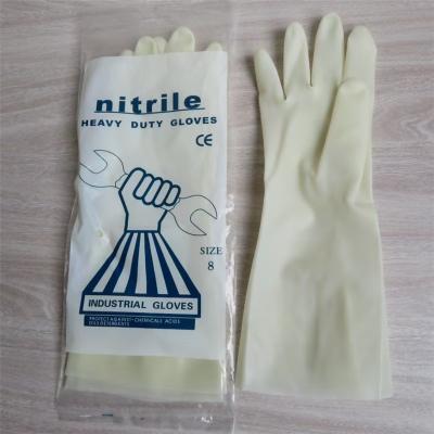 China 33 CM Length Nitrile Dishwashing Gloves Heavy Duty Durable Flexible Gloves Suitable for Intensive Dishwashing Operations for sale