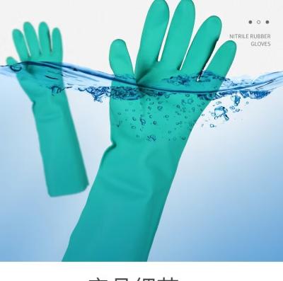 China 13 Inches Green Nitrile Glove Ambidextrous Thickened Gloves 8 Mil to 20 Mil Offering Superior Protection and Flexibility for sale