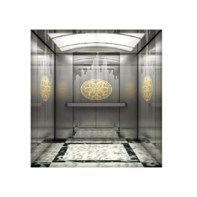 China China Supplier Mirror Etched SS Glass Lift Elevator Residential Passenger Elevators for sale