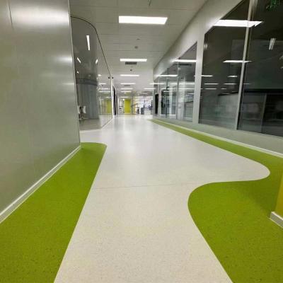 Plancher en PVC antistatique pour salle blanche, rouleaux homogènes en vinyle pour hôpital