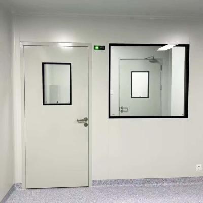 Salles blanches en acier galvanisé portes, salles blanches médicales porte avec fenêtre en verre