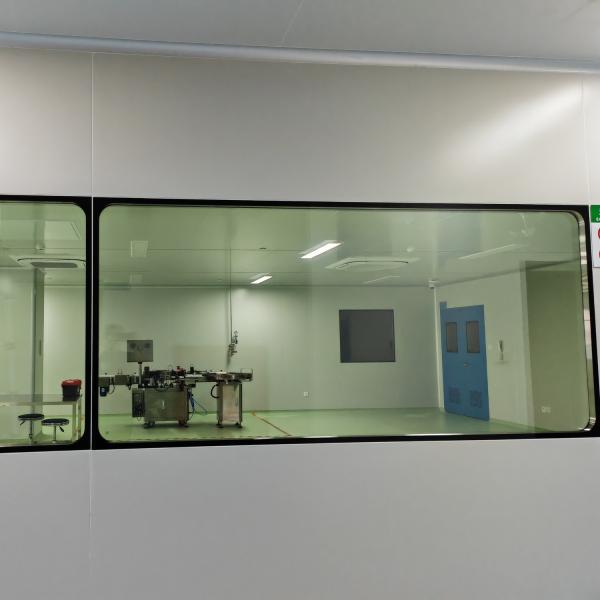 Quality Sound Insulation Glass Flush Clean Room Windows Anti Condensation Design for sale
