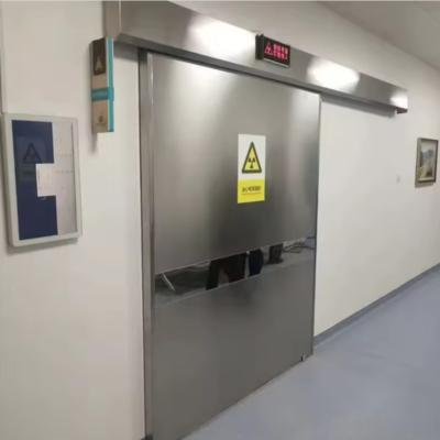 Puertas de protección contra la radiación, puertas corredizas automáticas con revestimiento de acero.