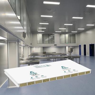 China Painel de parede de sanduíche de sala limpa modular e painel caminhável para oficina farmacêutica de alimentos Sala limpa 50mm Rockwool à venda
