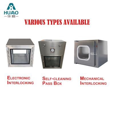 Cina Acciaio inossidabile 304 Finestra di trasmissione Interlock Pass Box con lampada UV Dimensioni interne in vendita