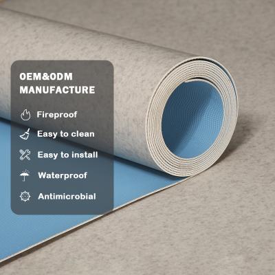 中国 ホアオ 防水 2mm PVC ビニール 床 ロール 家庭 リビング 室内用 プラスチック 床 2mm ビニール 床 防水 床 ロール 室内 床 販売のため