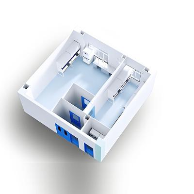 China Huuao Customized GMP Laboratory Cleanroom Project Modular Wall Panel Lighting Sterile Clean Room for sale