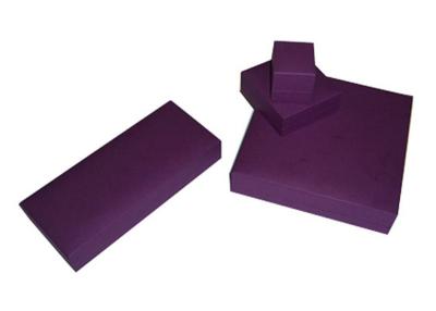 China High class hot stamp / matt / glossy UV purple plastic Jewelry Boxes Set and Jewellry presentation boxes factory