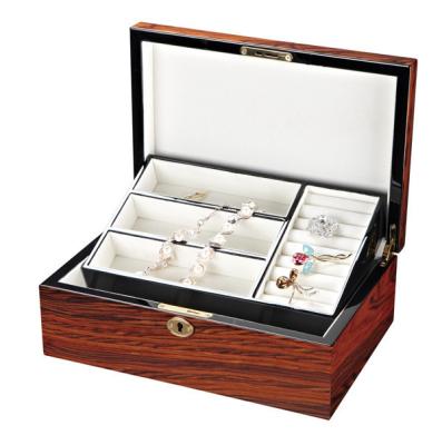 China Foldable Wooden Jewelry Boxs with Foil stamp LOgo for Bracelets, Ring for women factory