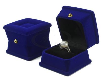 China velvet ring box, wedding ring box/ jewelry box factory