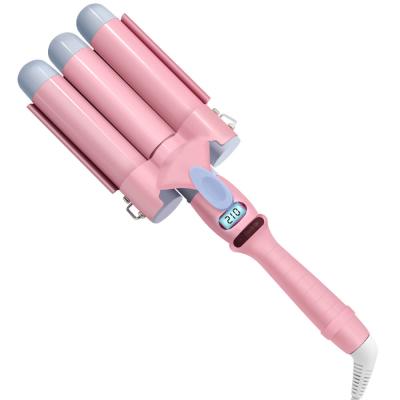 Cina Ferro di arricciatura dei capelli del riscaldamento di rosa ptc di ROHS, ferro di arricciatura a 3 pollici del barilotto in vendita