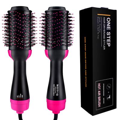 China Rosa veloce 3 di CA 240V ptc Heater Electric Comb Straightener di cura di capelli in 1 spazzola del fon dell'aria calda for sale