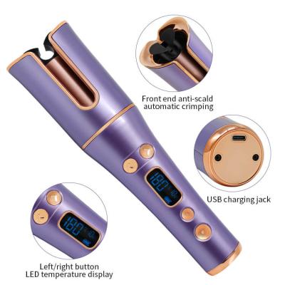Cina Arricciacapelli automatico cordless antiscottatura PTC USB Bigodino per capelli con spegnimento automatico in vendita